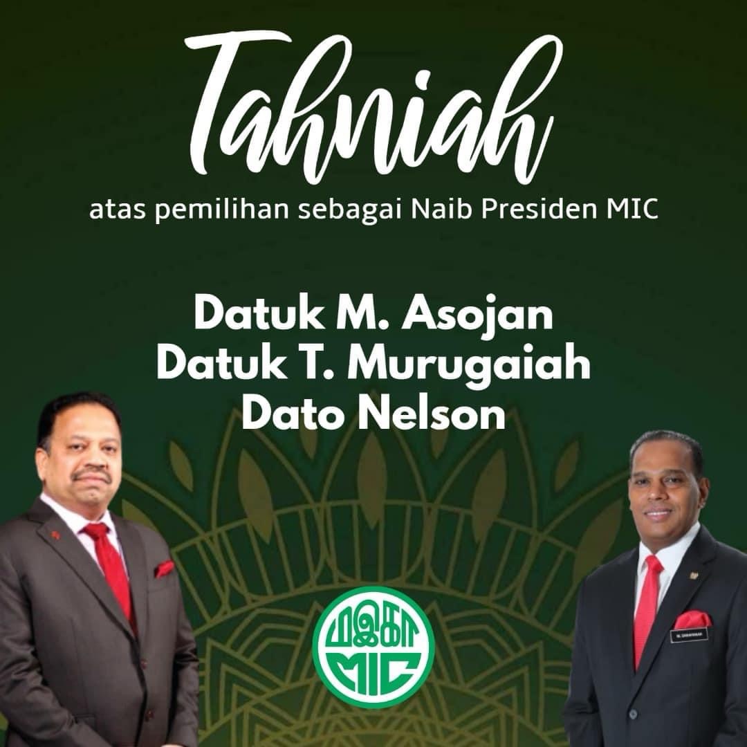 Tahniah atas pemilihan sebagai Naib Presiden MIC – Malaysian Indian ...